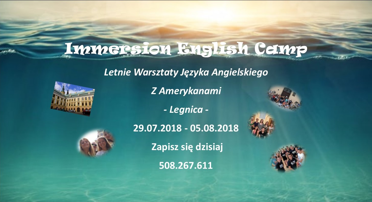 Immersion English Camp – Legnica 2018 – Kościół Chrześcijan Baptystów – Placówka w Legnicy